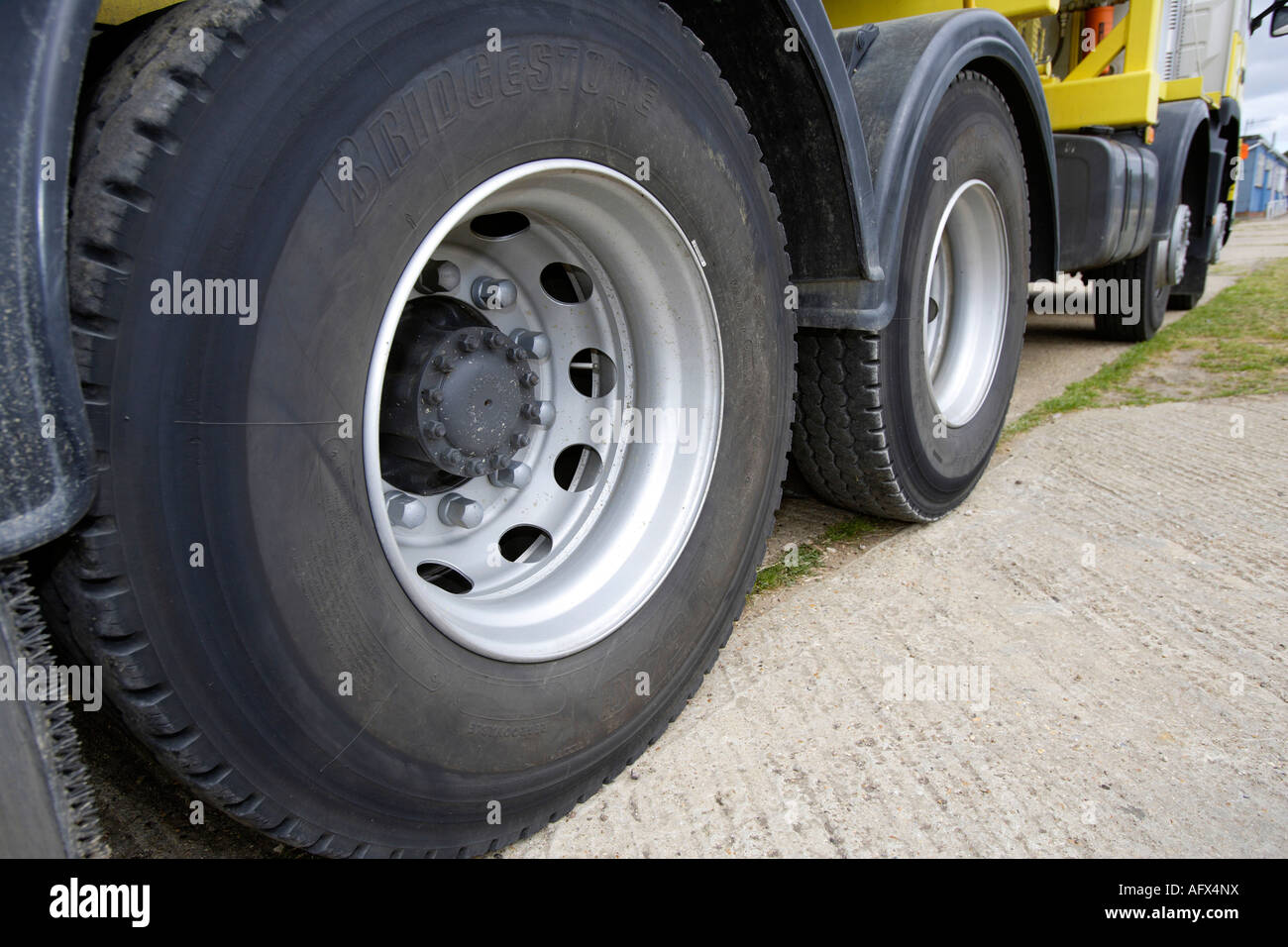 Rear Axle Of A Volvo Truck, Long Side View Stock Photo - Alamy