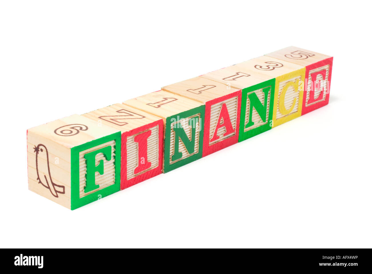 Alphabet Blocks - Finance Stock Photo - Alamy