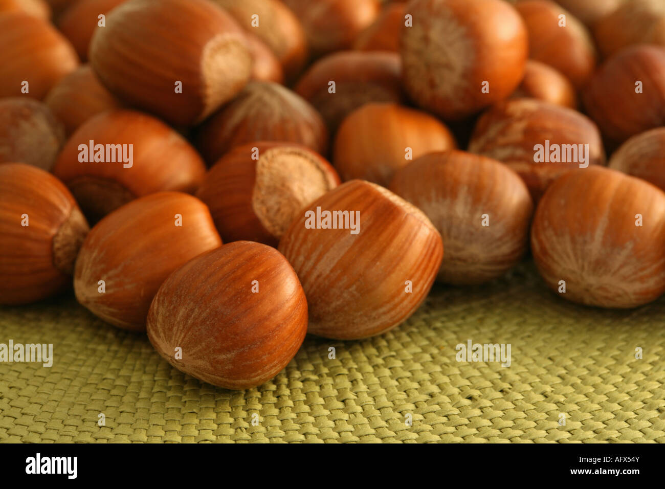 hazel nuts in shells often eayen over the festive christmas holidays a ...