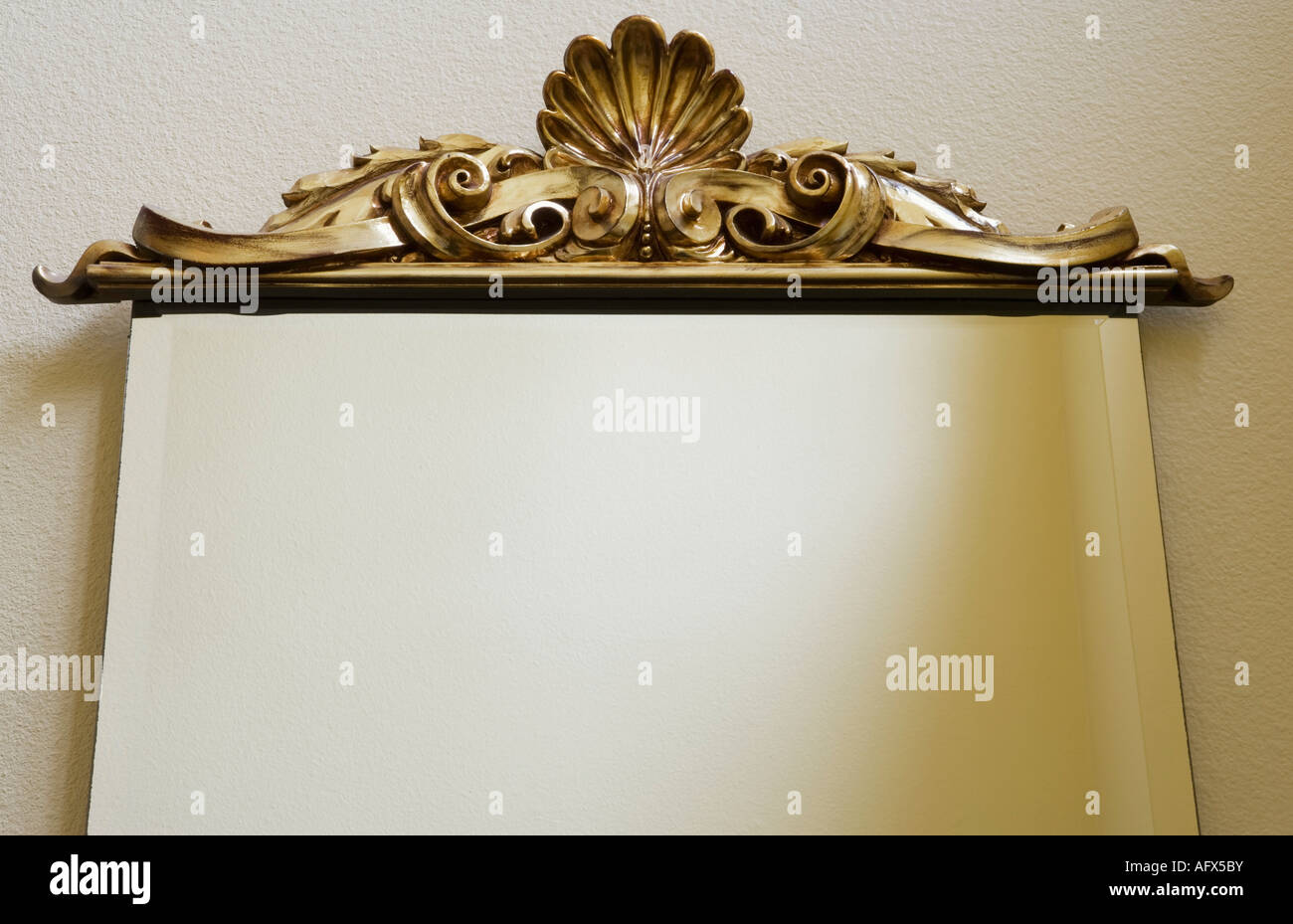 Ornate Gold Mirror and Frame Stock Photo - Alamy