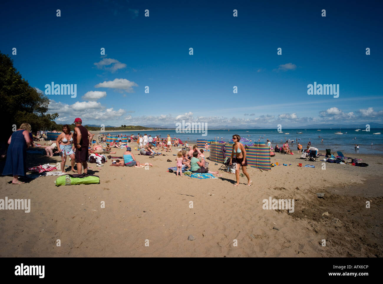 Llanbedrog sandy beach gwynedd north wales August 2007 - popular summer ...