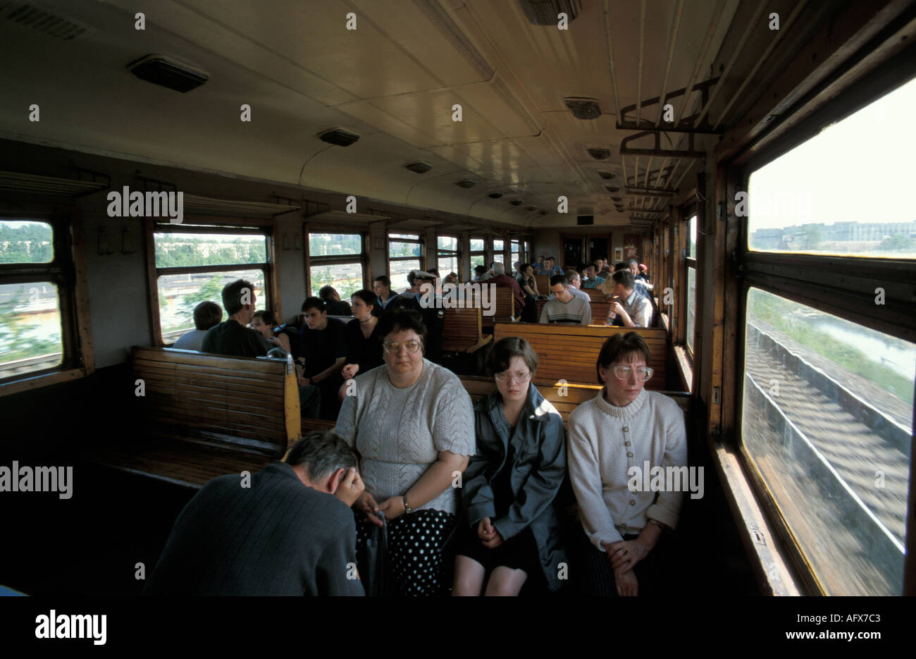 commuter train in Russia Stock Photo - Alamy