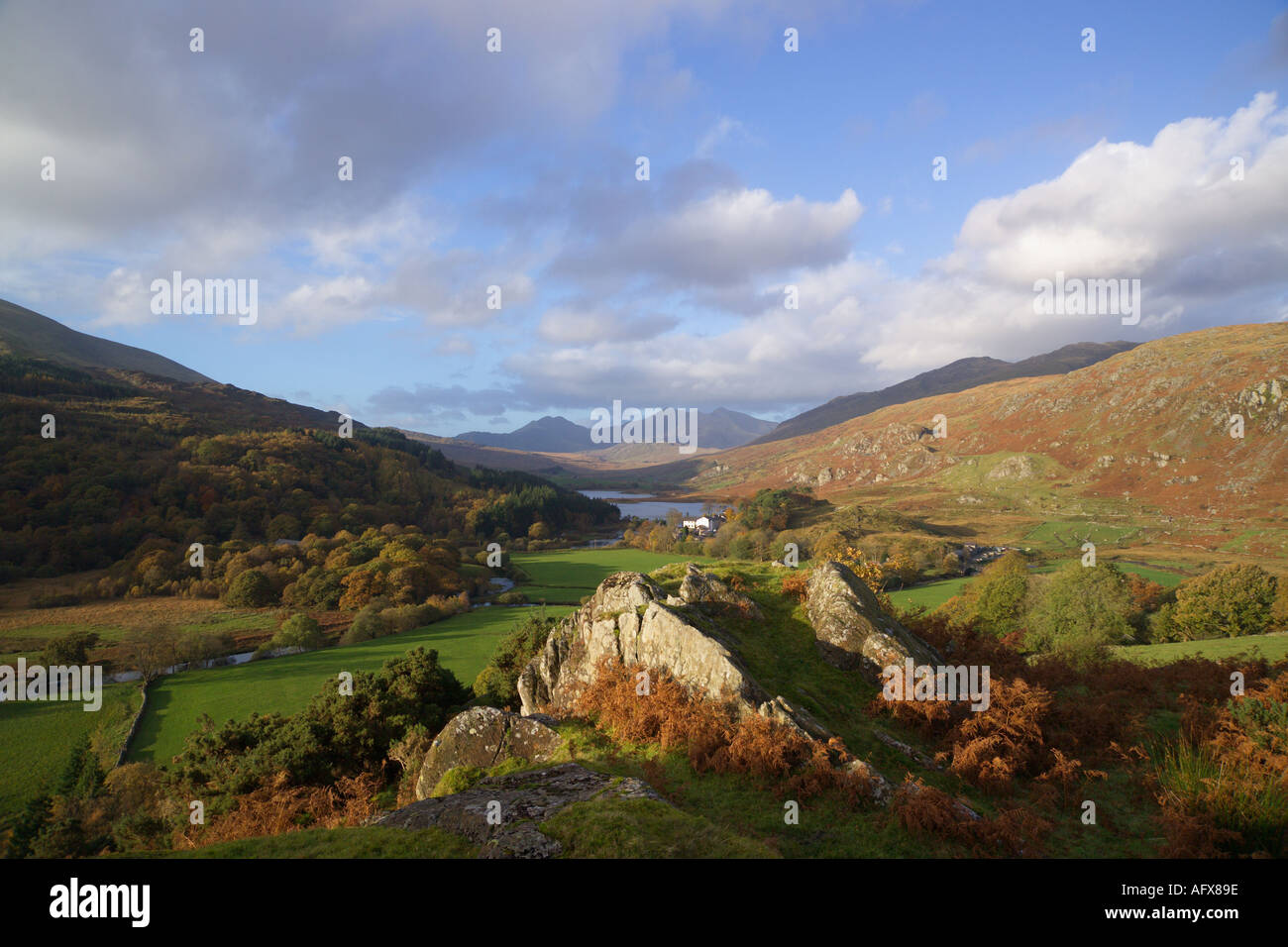 Snowdon from Capel Curig Gwynedd Wales Stock Photo - Alamy