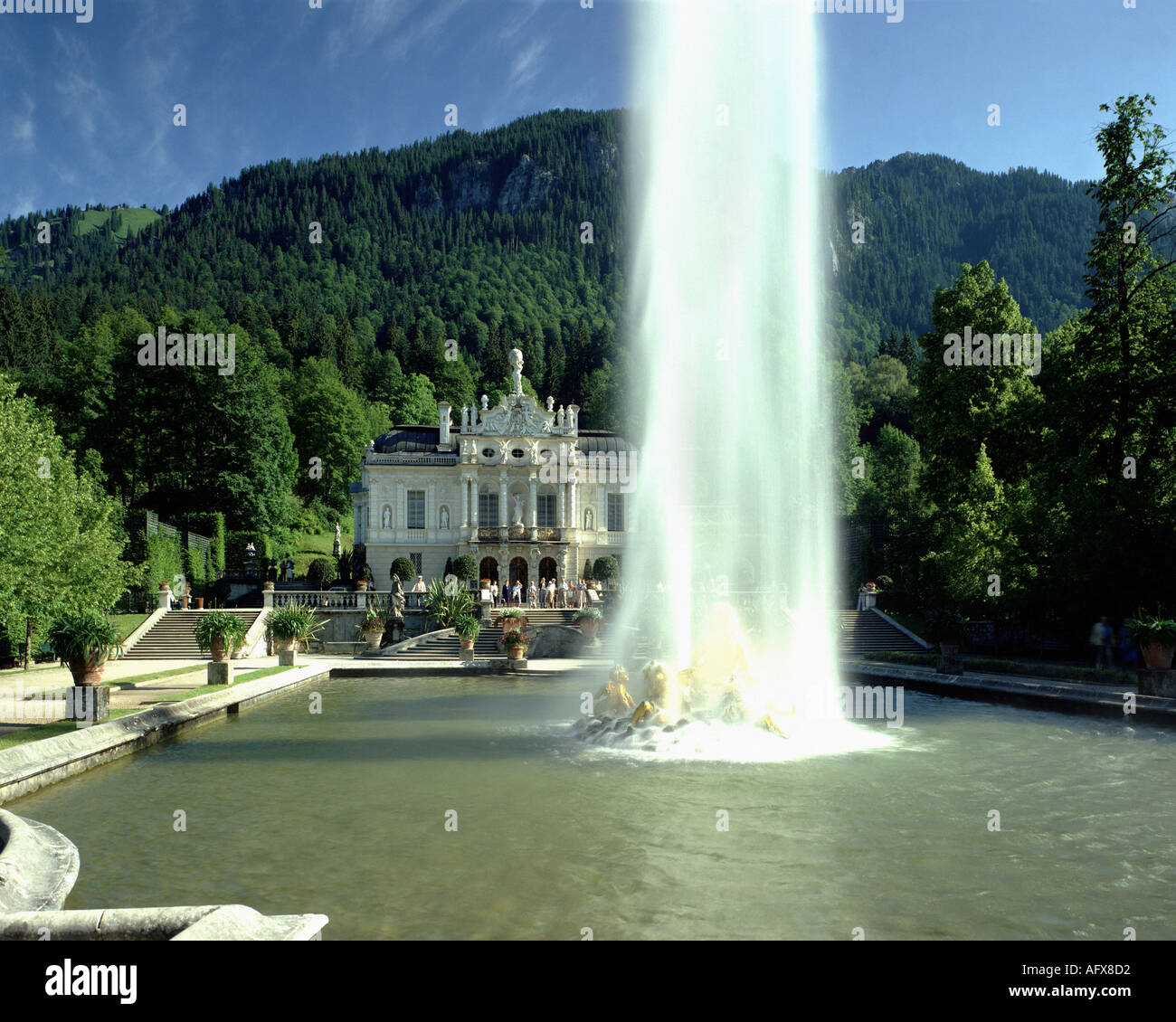 In the palace gardens of linderhof palace hi-res stock photography and ...