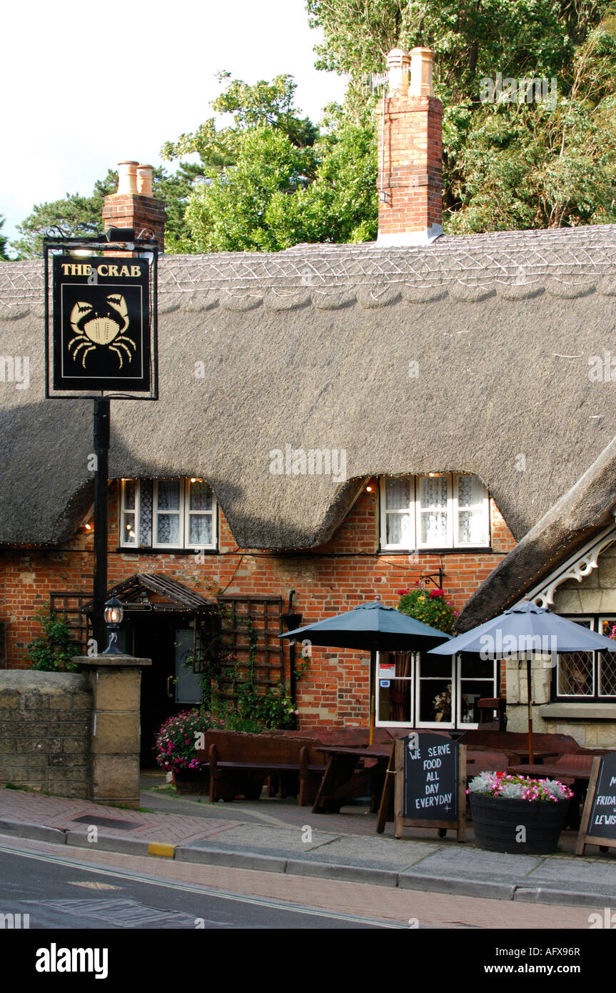 old thatched cottages in at old shanklin village on the isle of wight ...