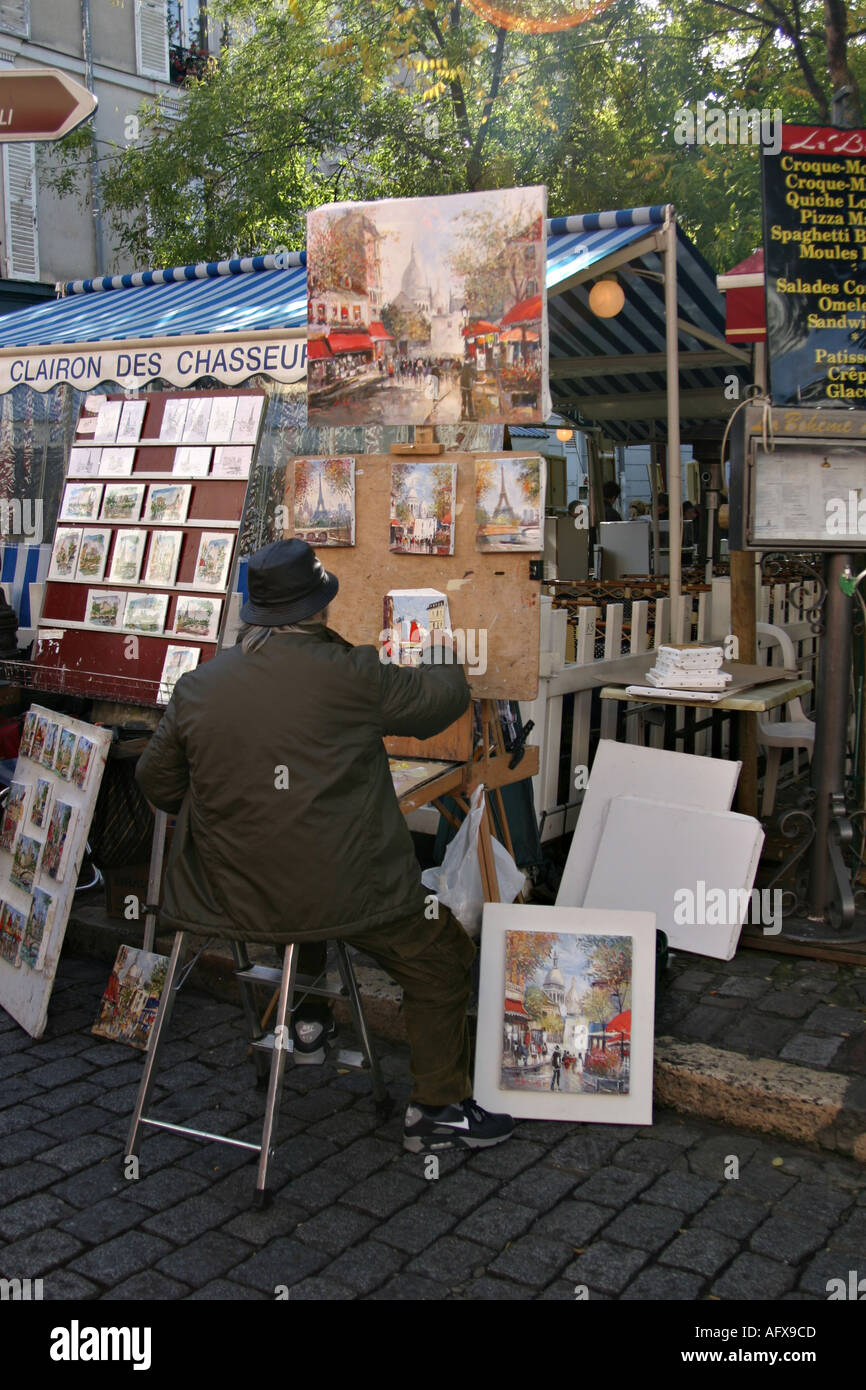 Street Artist Montmartre Paris France french Stock Photo - Alamy
