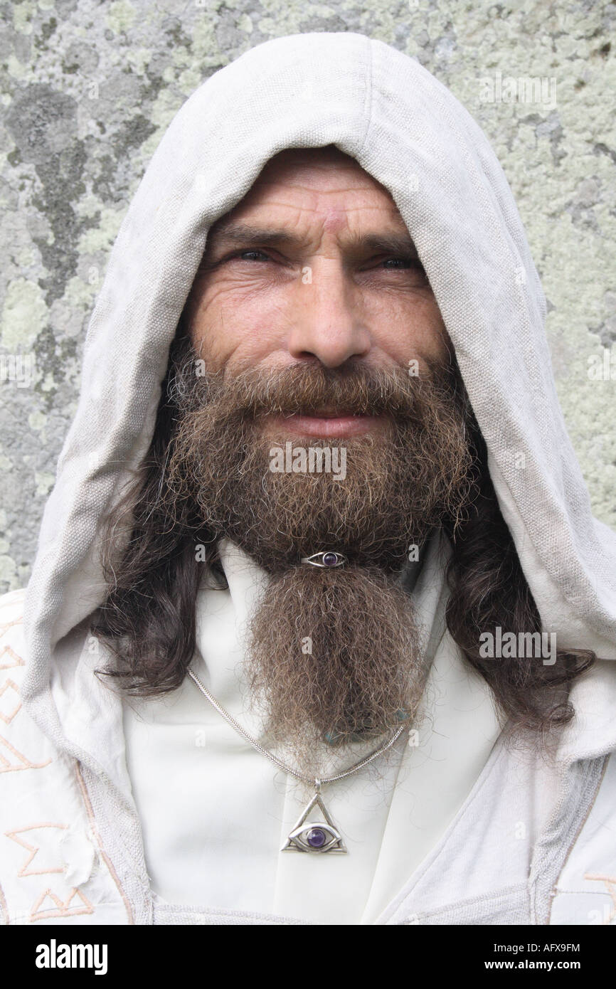 Merlin of England Druid at Stonehenge Stock Photo - Alamy