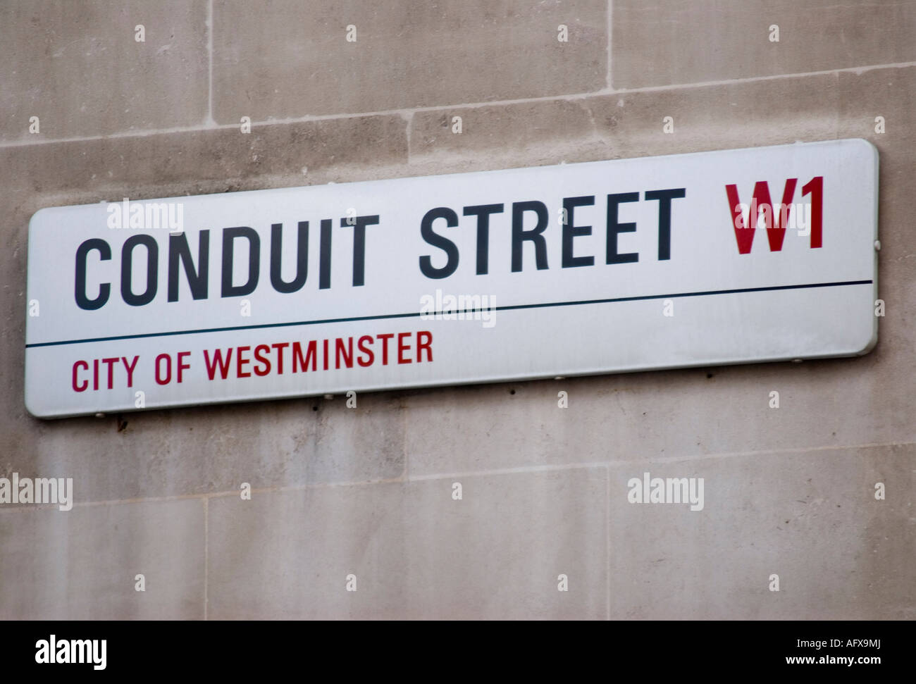 Conduit Street sign London England Stock Photo - Alamy