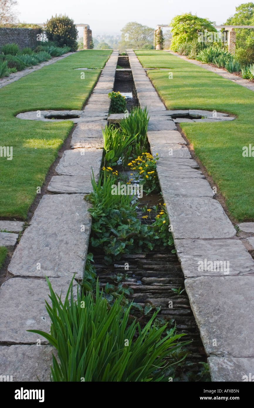 A RILL AT HESTERCOMBE GARDEN SOMERSET ENGLAND Stock Photo - Alamy