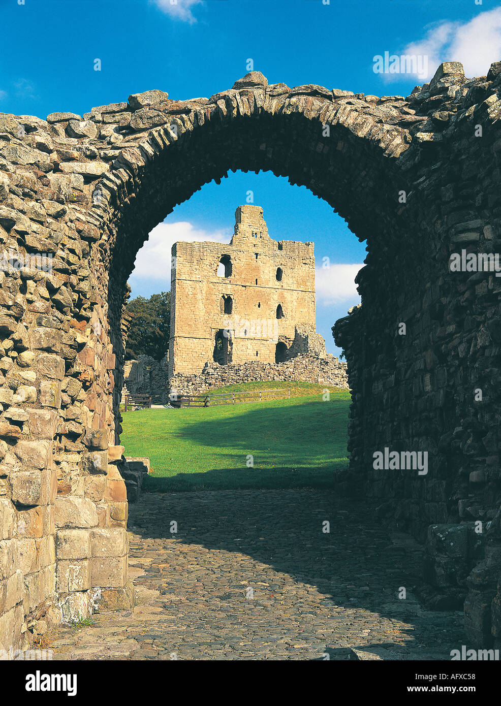 norham castle northumberland uk Stock Photo - Alamy