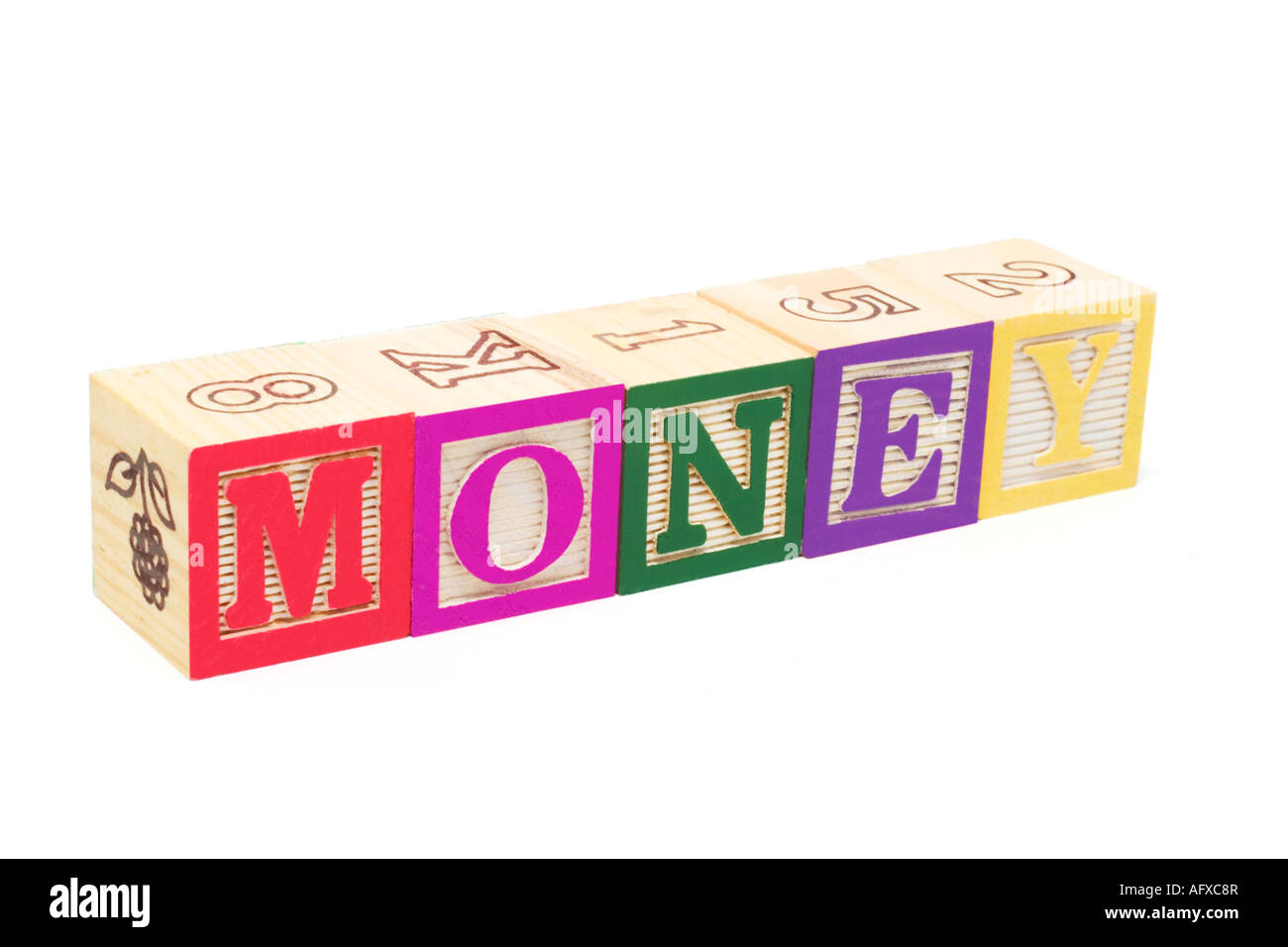 Alphabet Blocks - Money Stock Photo - Alamy