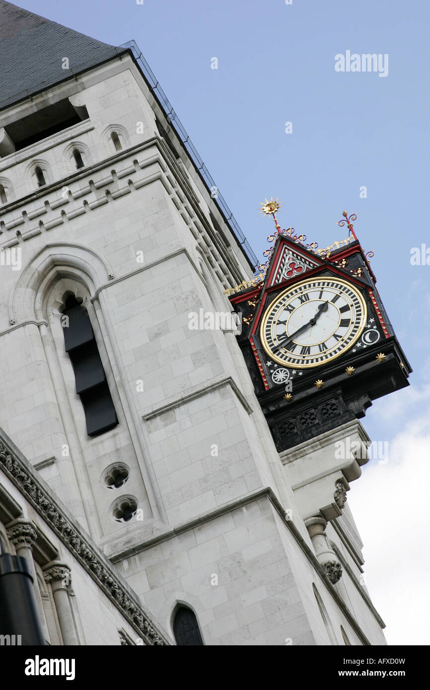 The Royal Courts Of Justice Clock Stock Photo - Alamy