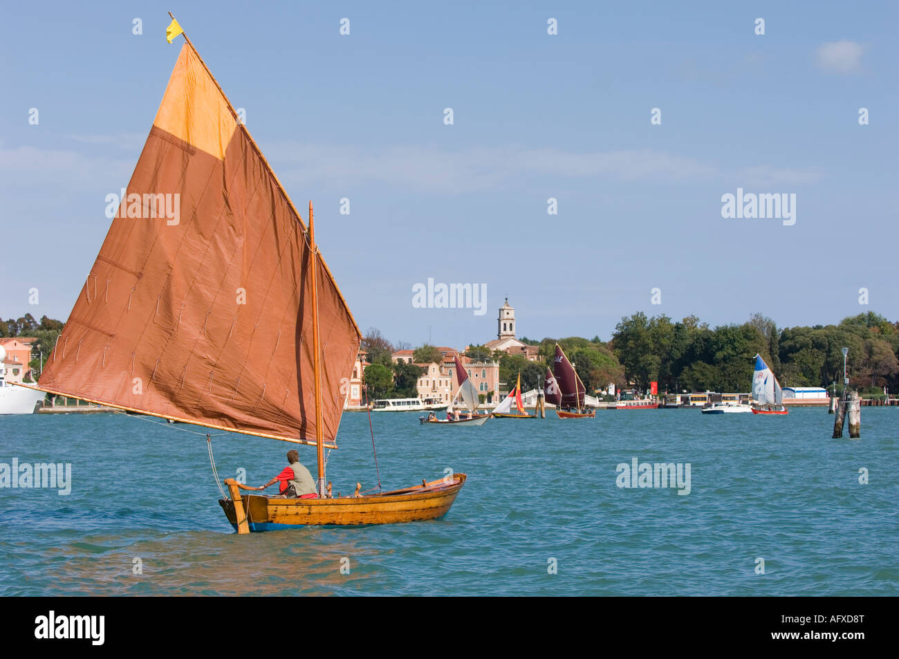 Sail boat regata in Venice, Italy Stock Photo - Alamy