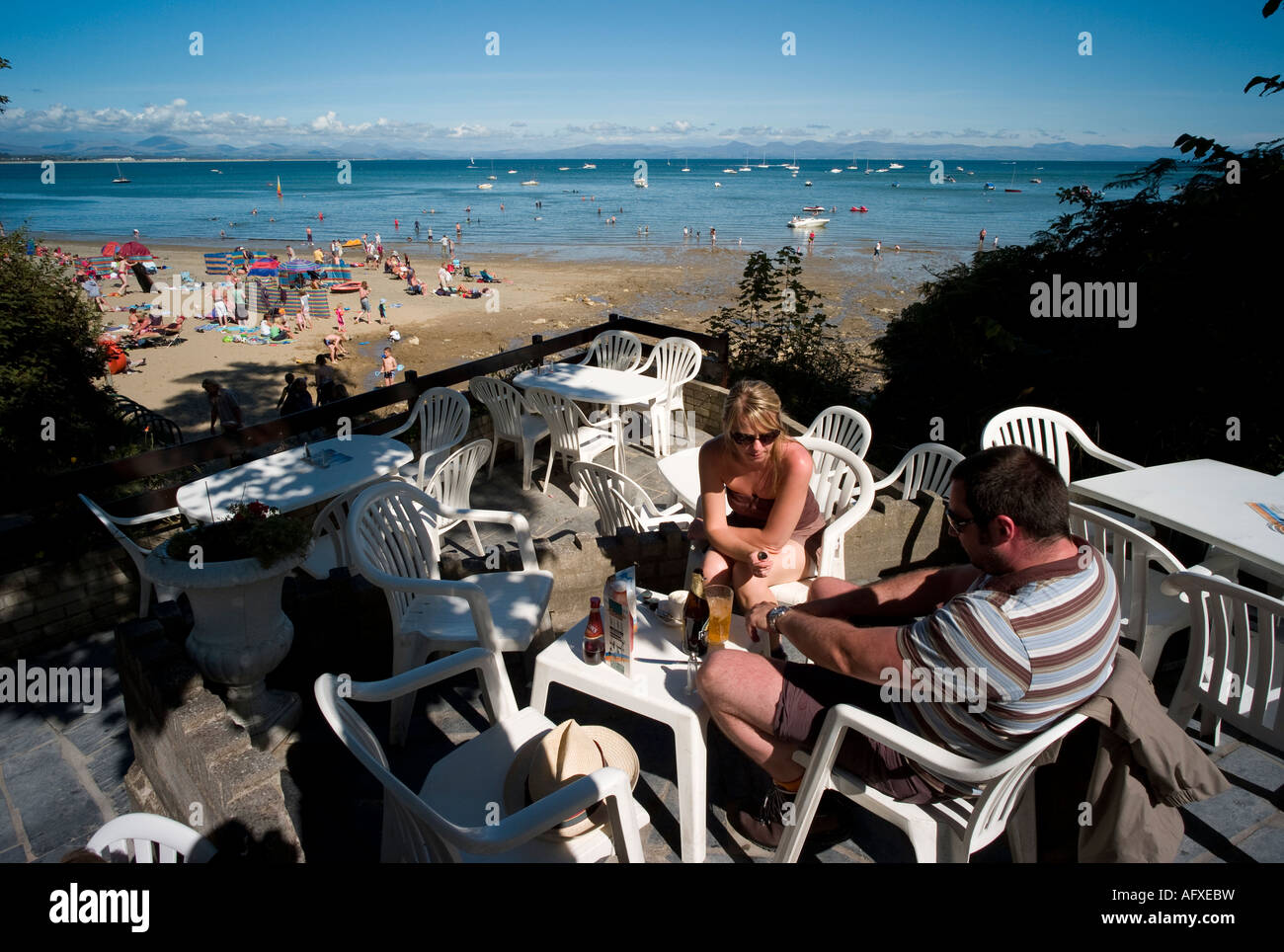 Llanbedrog beach gwynedd north wales August 2007 Stock Photo - Alamy