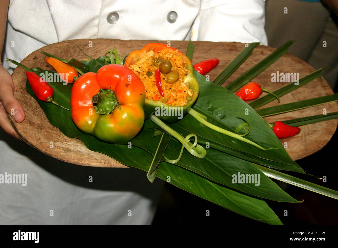 Rice with chicken is the traditional dish in Panama Central America ...