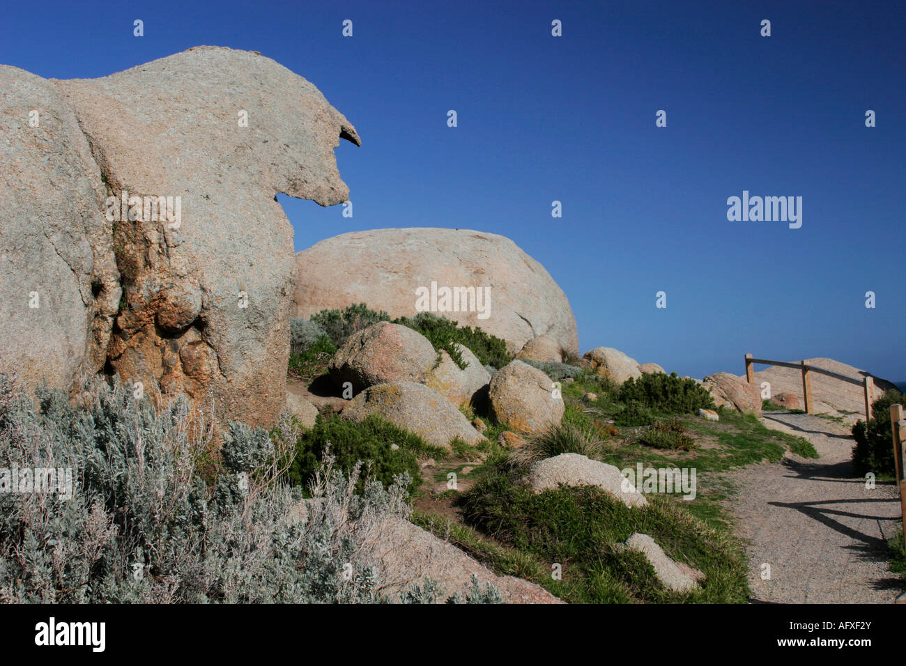 Granite Island rocks Stock Photo - Alamy
