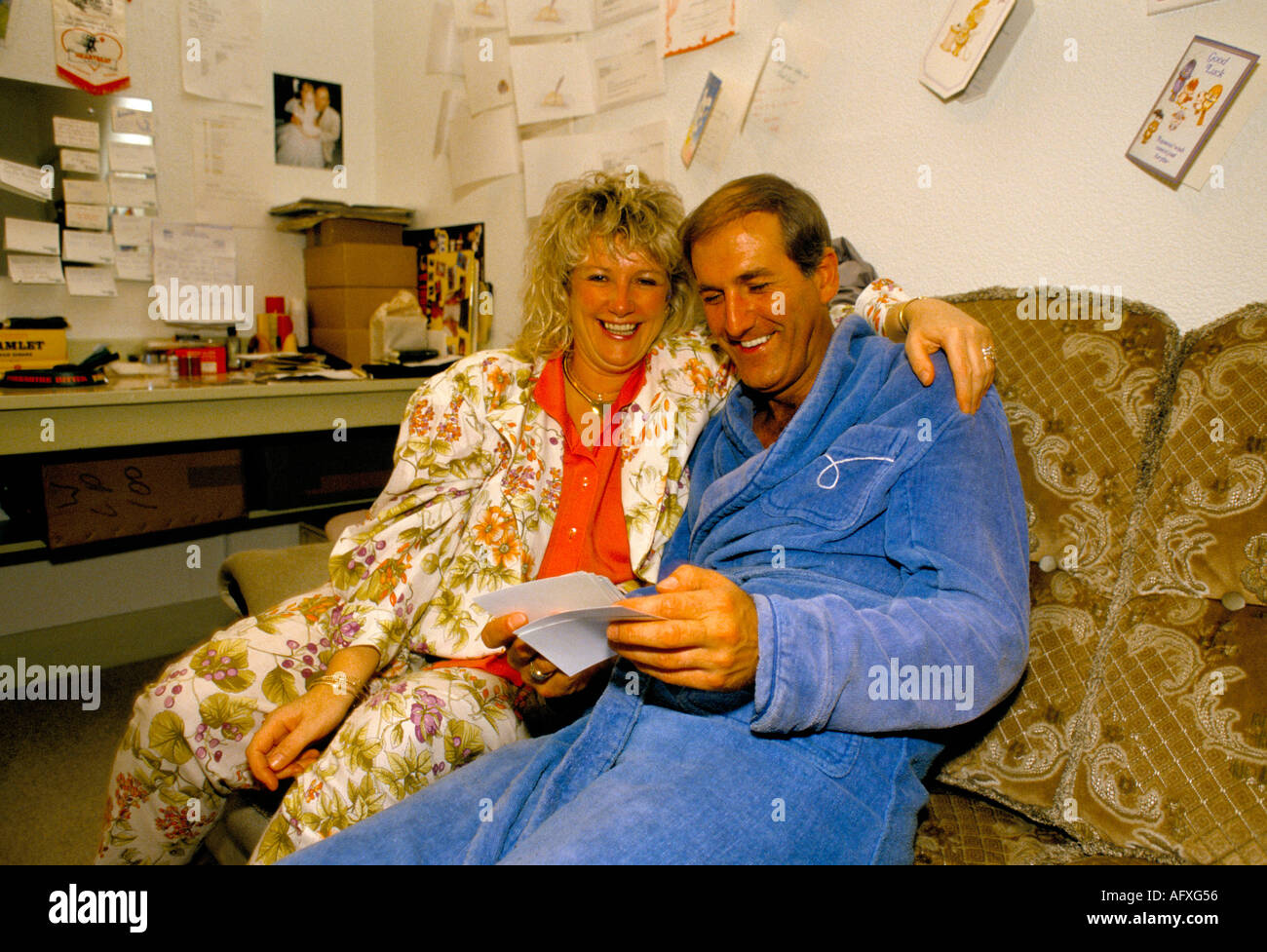 Russ Abbot British television comedian with wife Patricia Simpson in a ...