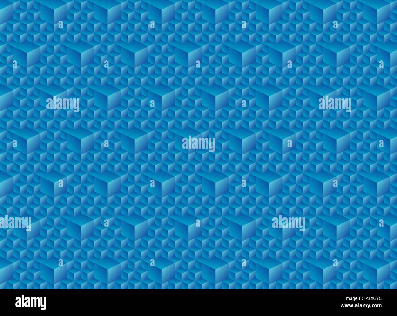 Texture made up of isometric cubes with blue gradients Stock Photo - Alamy