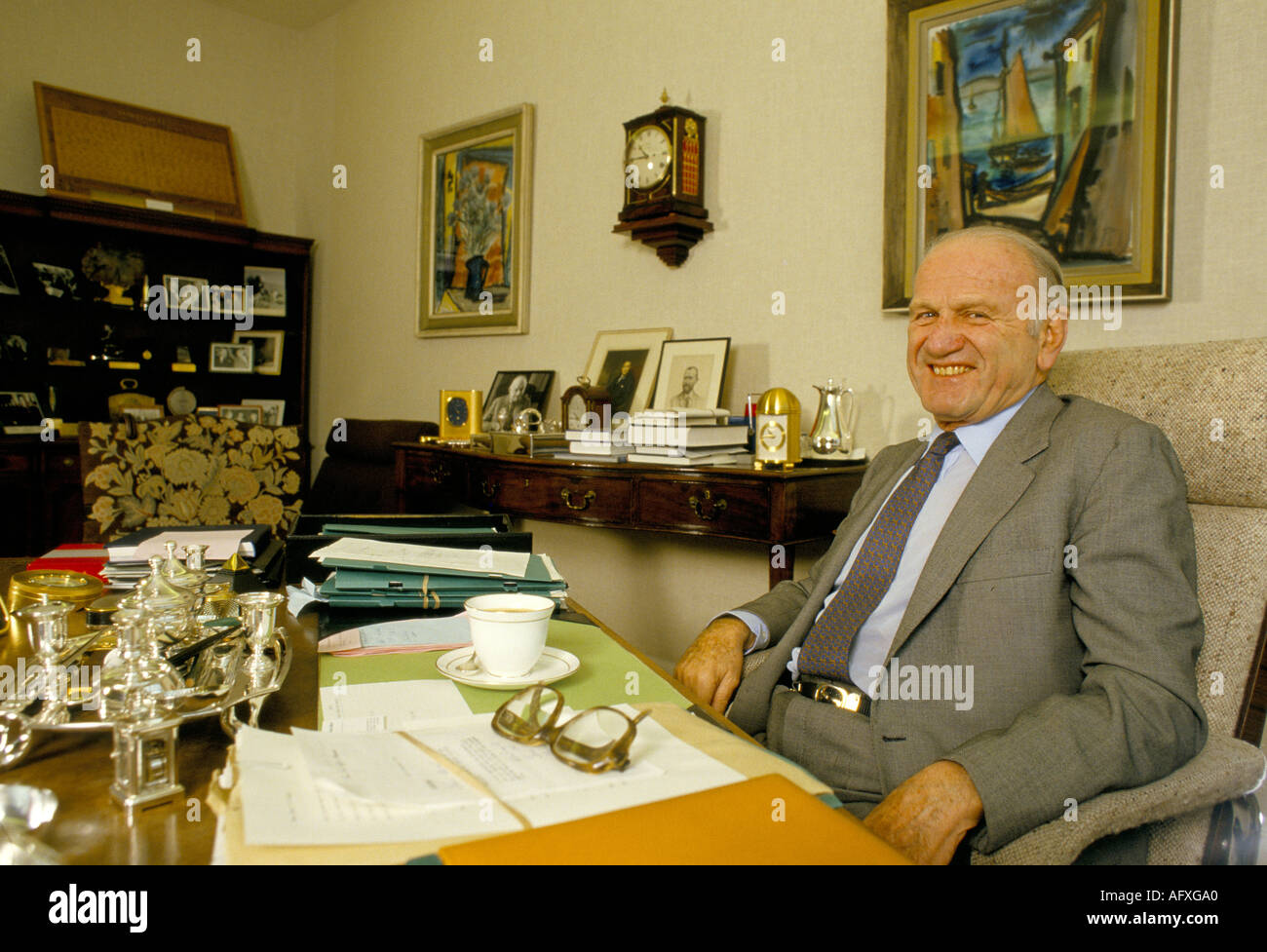 Lord Sieff portrait British businessman Chairman of Marks Spencer in ...