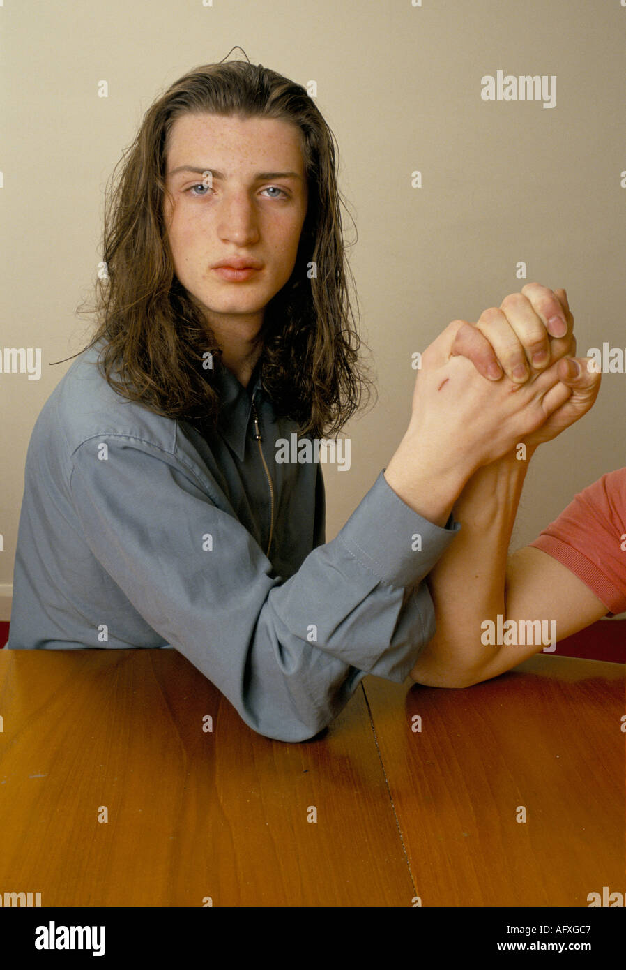 Nick Moss model brother of British model Kate Moss holding fathers hand ...