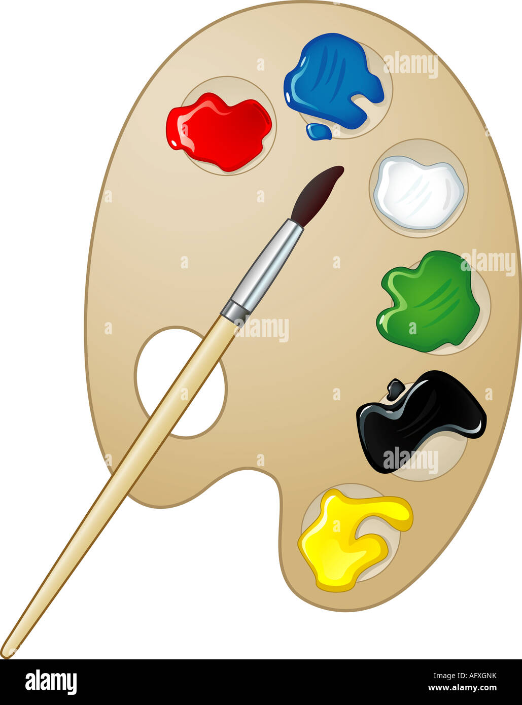 Illustration of paint tray isolated on white Stock Photo - Alamy