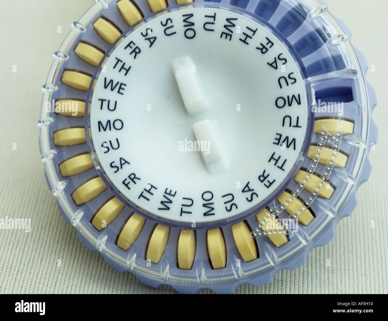 STUDIO STILL LIFE Image of a carousel calendar dispenser of HRT tablets ...