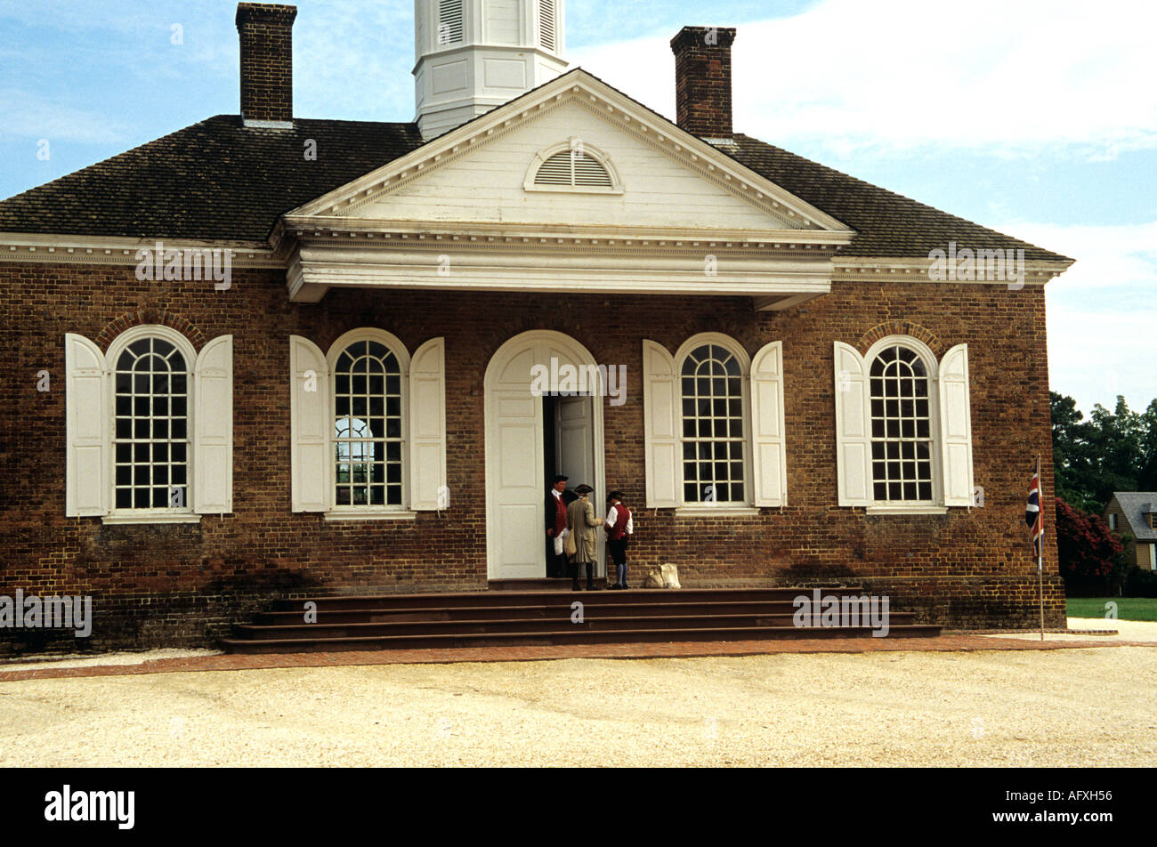COLONIAL WILLIAMSBURG VIRGINIA USA August The Courthouse in this museum ...