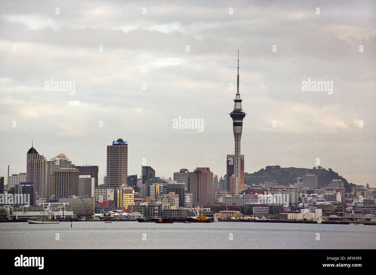 Auckland city centre showing the Sky Tower New Zealand Stock Photo - Alamy