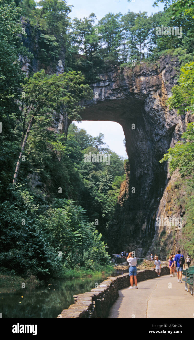 SHENANDOAH VALLEY VIRGINIA USA August The National Bridge is 215 ft ...