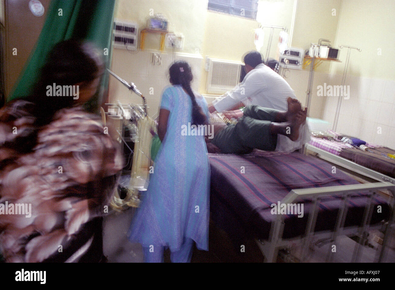 Patient having a heart attack Chamrajnagar South India Stock Photo - Alamy