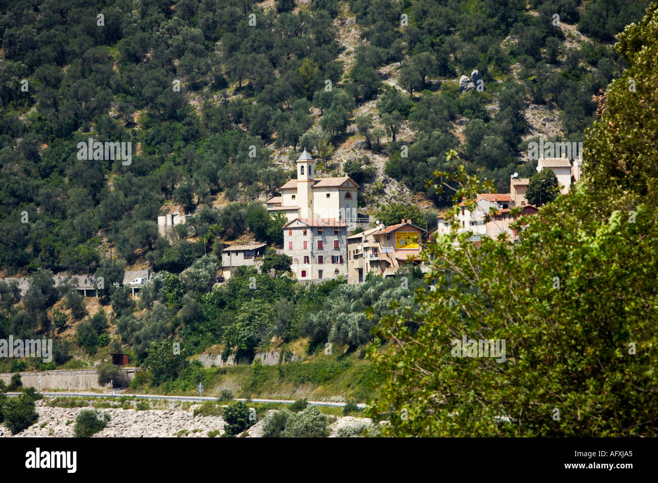 Le Chaudan village in the Var valley, Alpes Maritimes, France, Europe ...