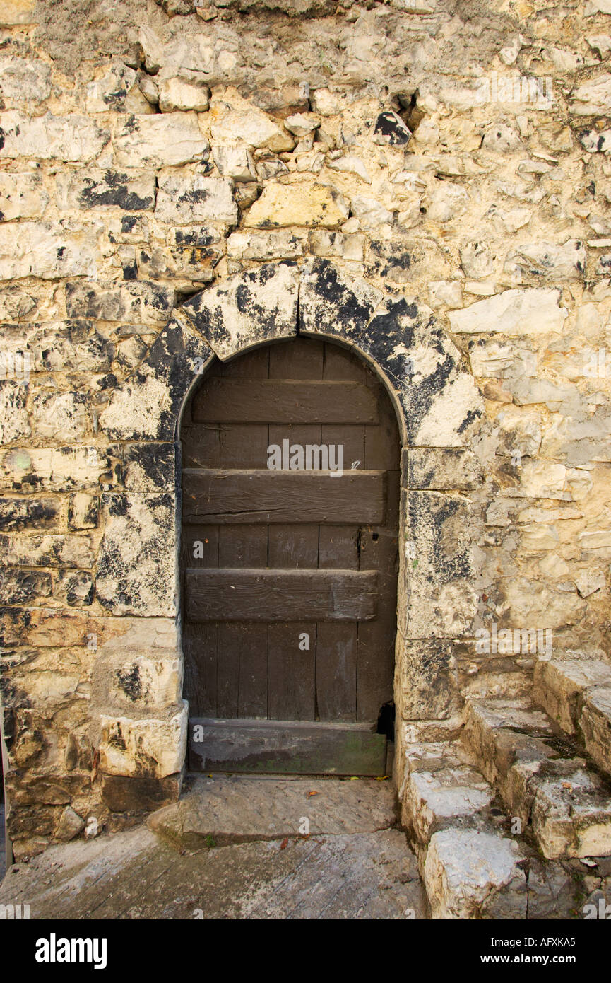 Ancient medieval arched doorway Bairols Alpes Maritimes France Stock ...