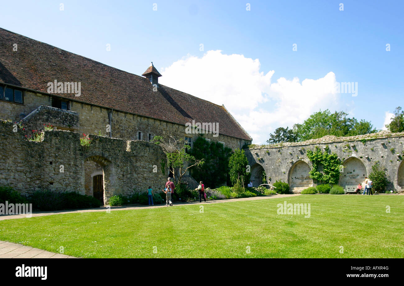 Lay Brothers Dormitory viewed from the cloister, Beaulieu in Hampshire ...