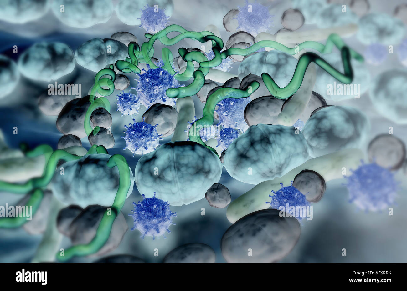 Bacteria and viruses Stock Photo - Alamy