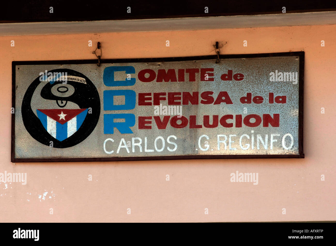 Cuba communist sign of the comite defensa revolucion Stock Photo - Alamy