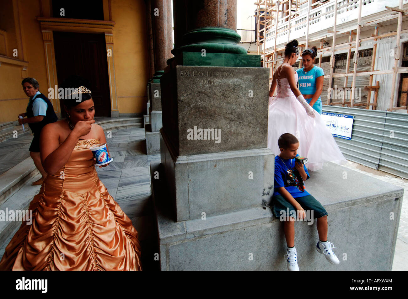 Cuba Havana Habana Vieja quince celebrations girls celebrating their ...