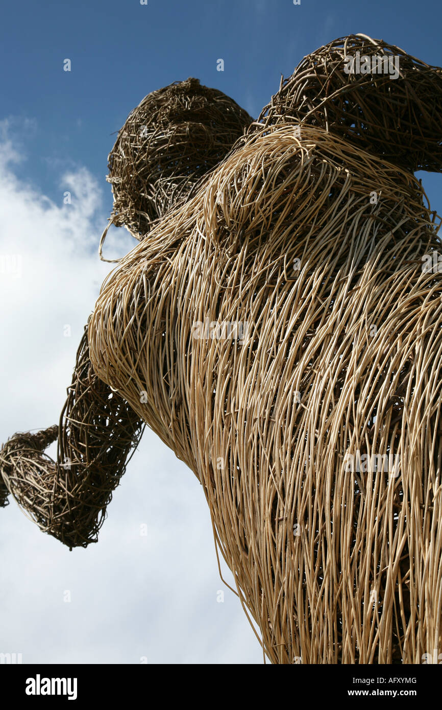 Wicker woman statue at the entrance to the Body and Soul area at the ...
