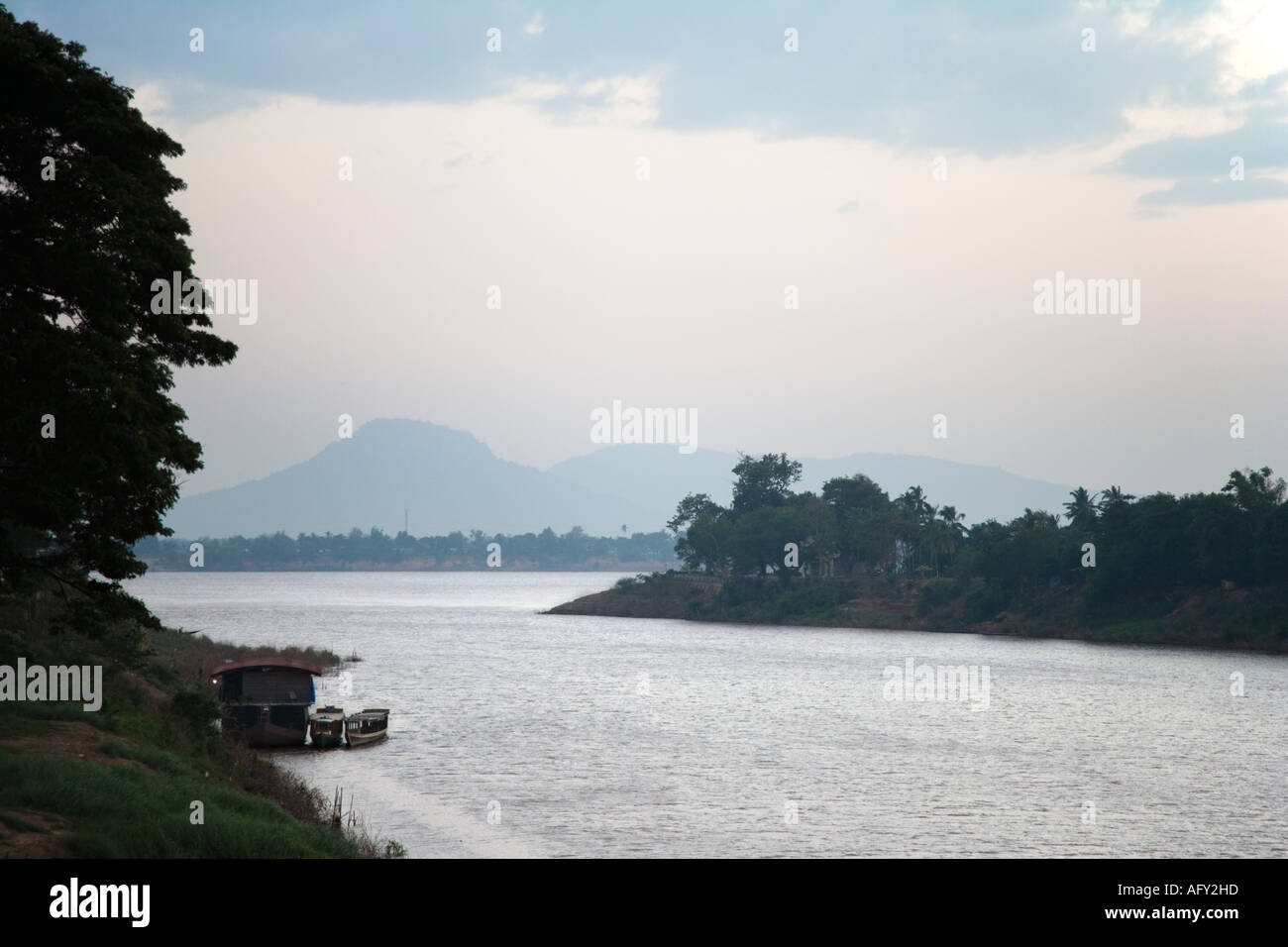 Confluence of Sedon and Mekong Rivers, Pakse, Laos Stock Photo - Alamy