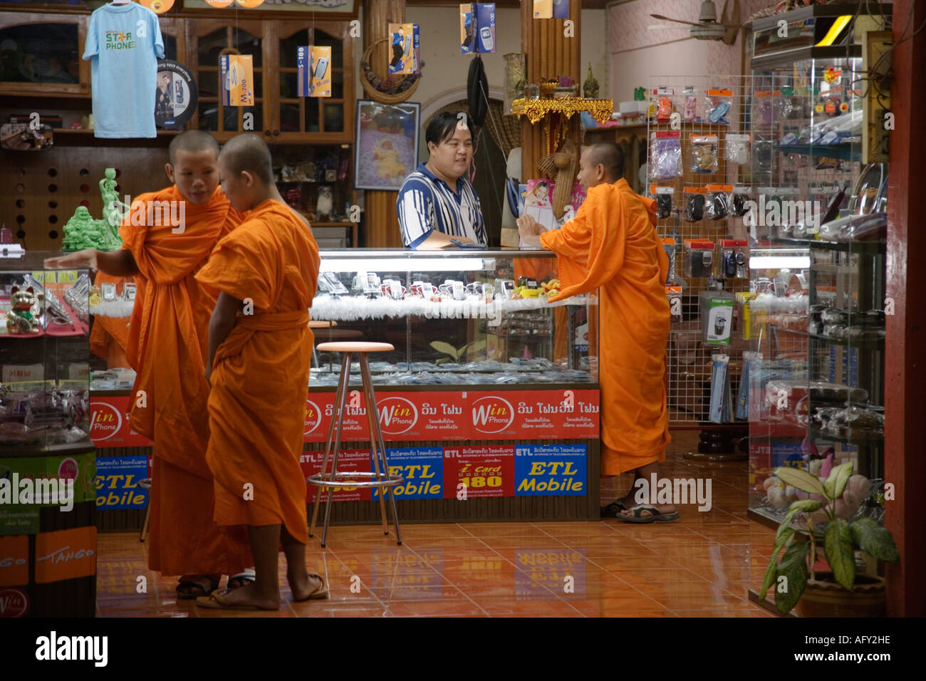 Mobile phone lao laos hi-res stock photography and images - Alamy