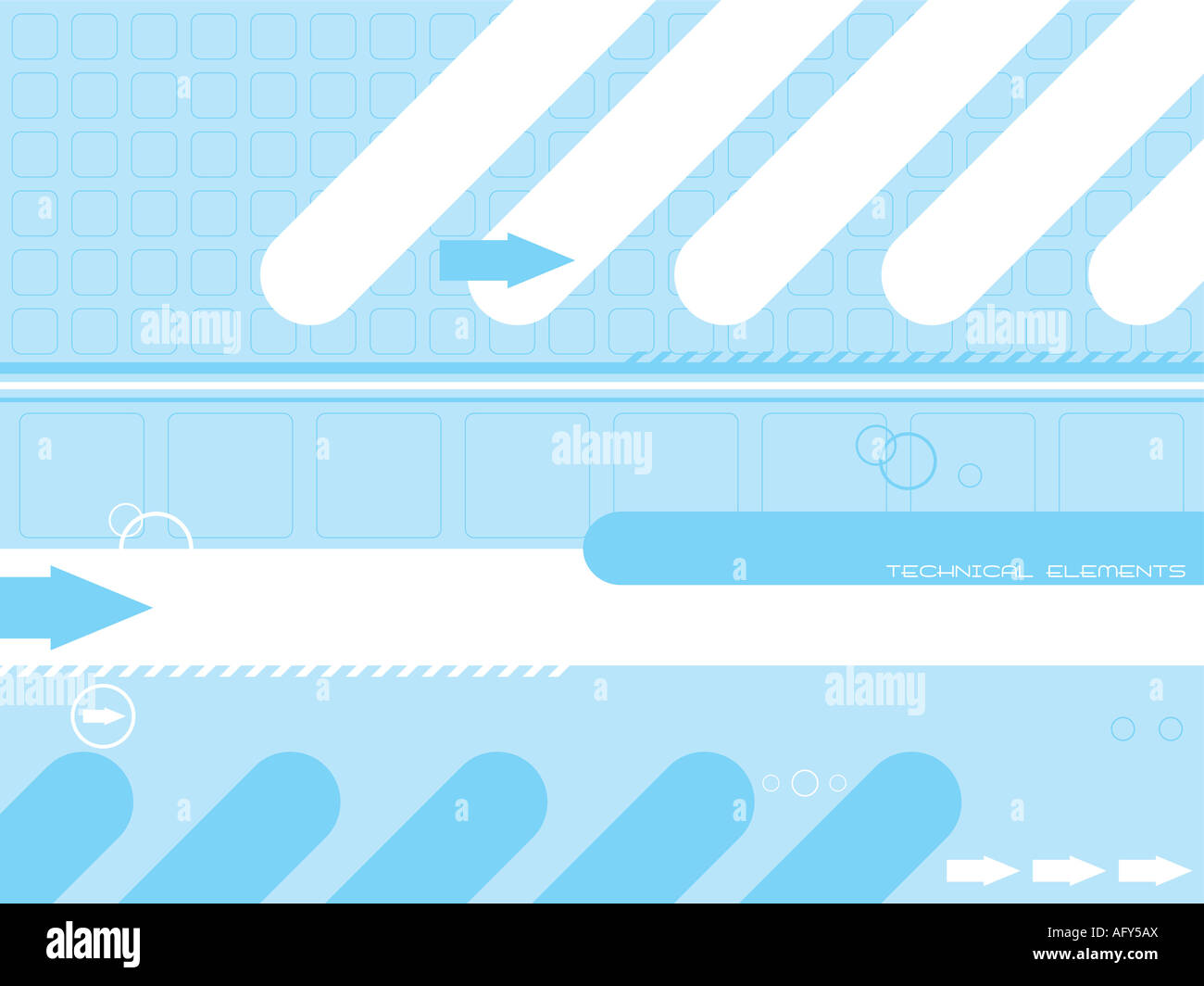 Abstract technical background in cyan and white with room to add your ...