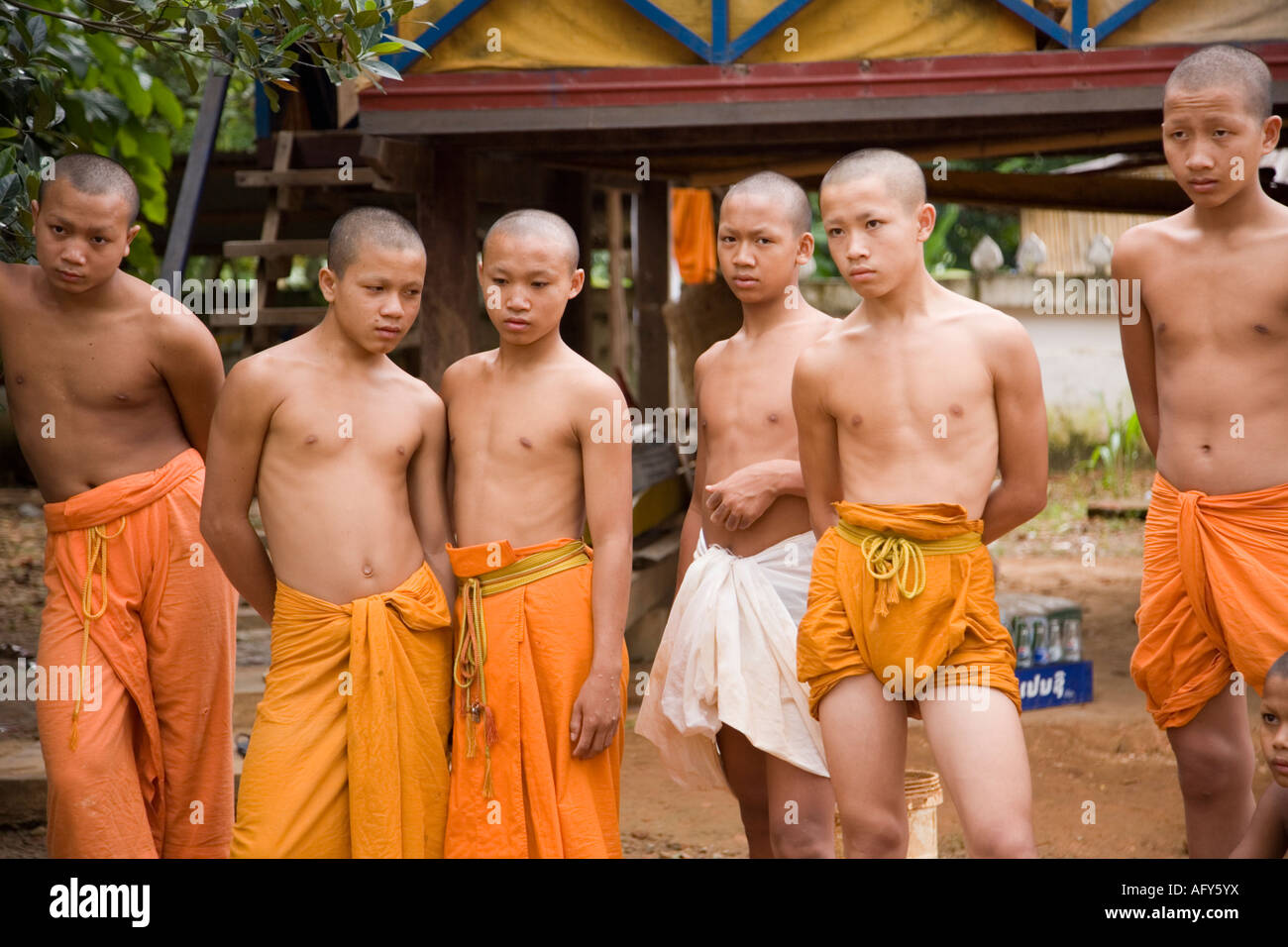 Novice buddhist monk exercise hi-res stock photography and images - Alamy