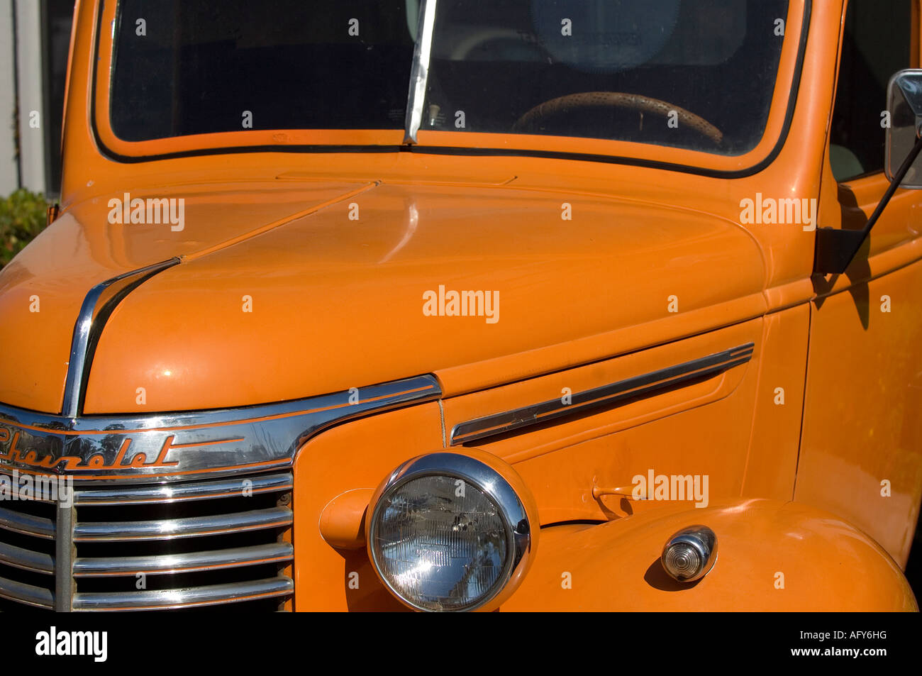 Orange Truck by Chevy Stock Photo - Alamy