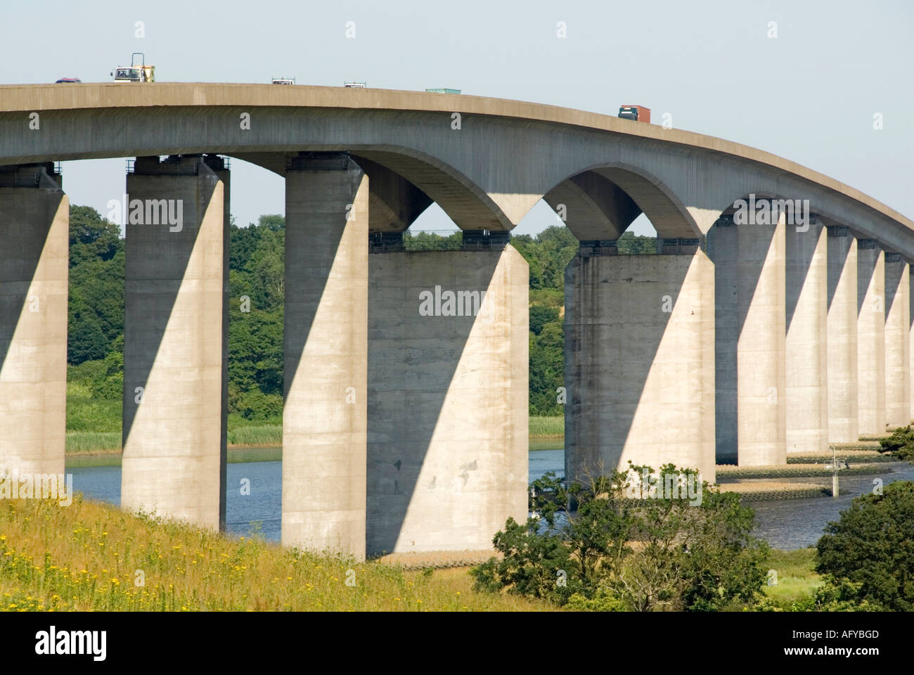 River Orwell A14 road bridge Stock Photo - Alamy