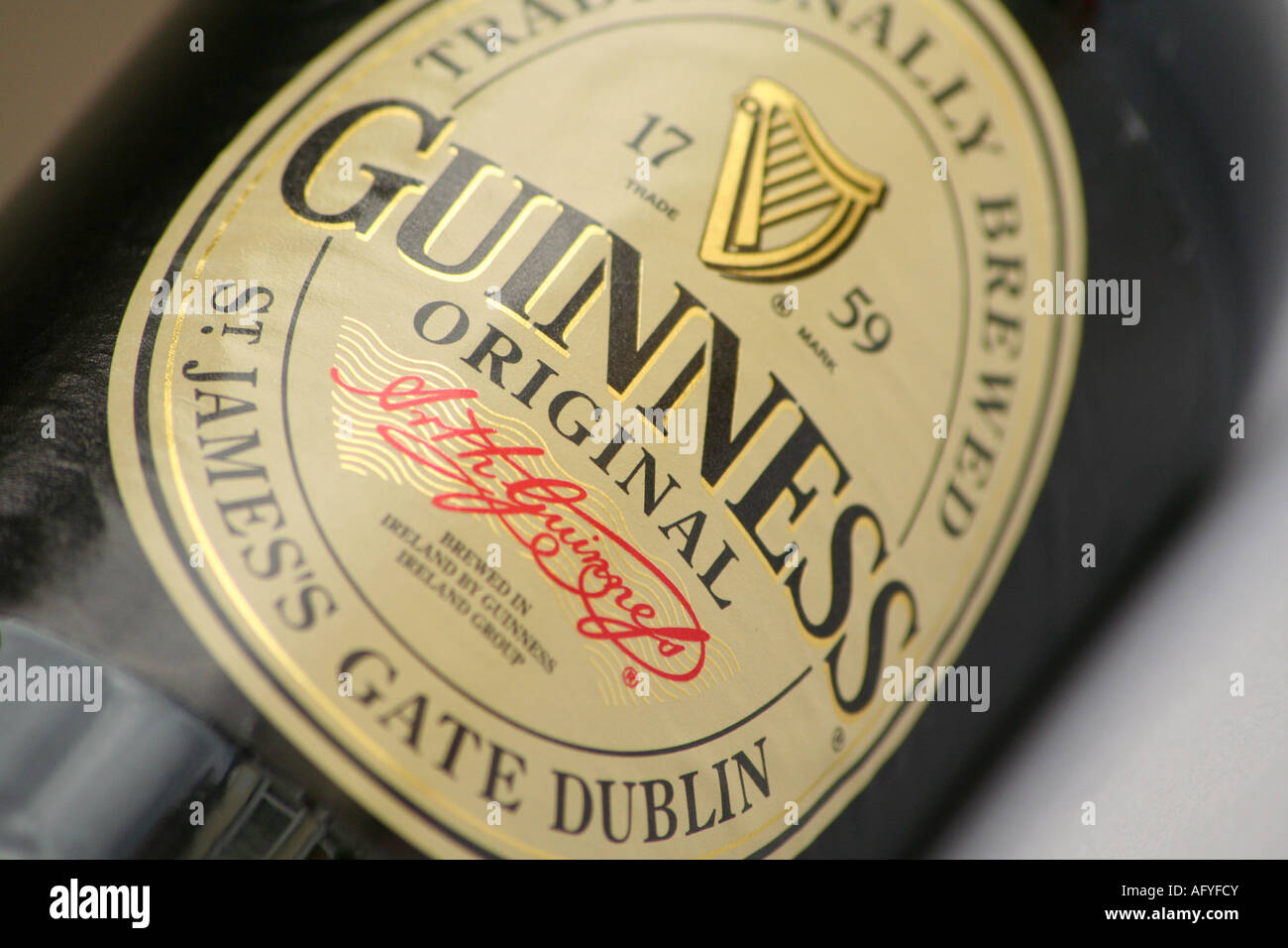A Bottle of Guinness Ale Stock Photo - Alamy