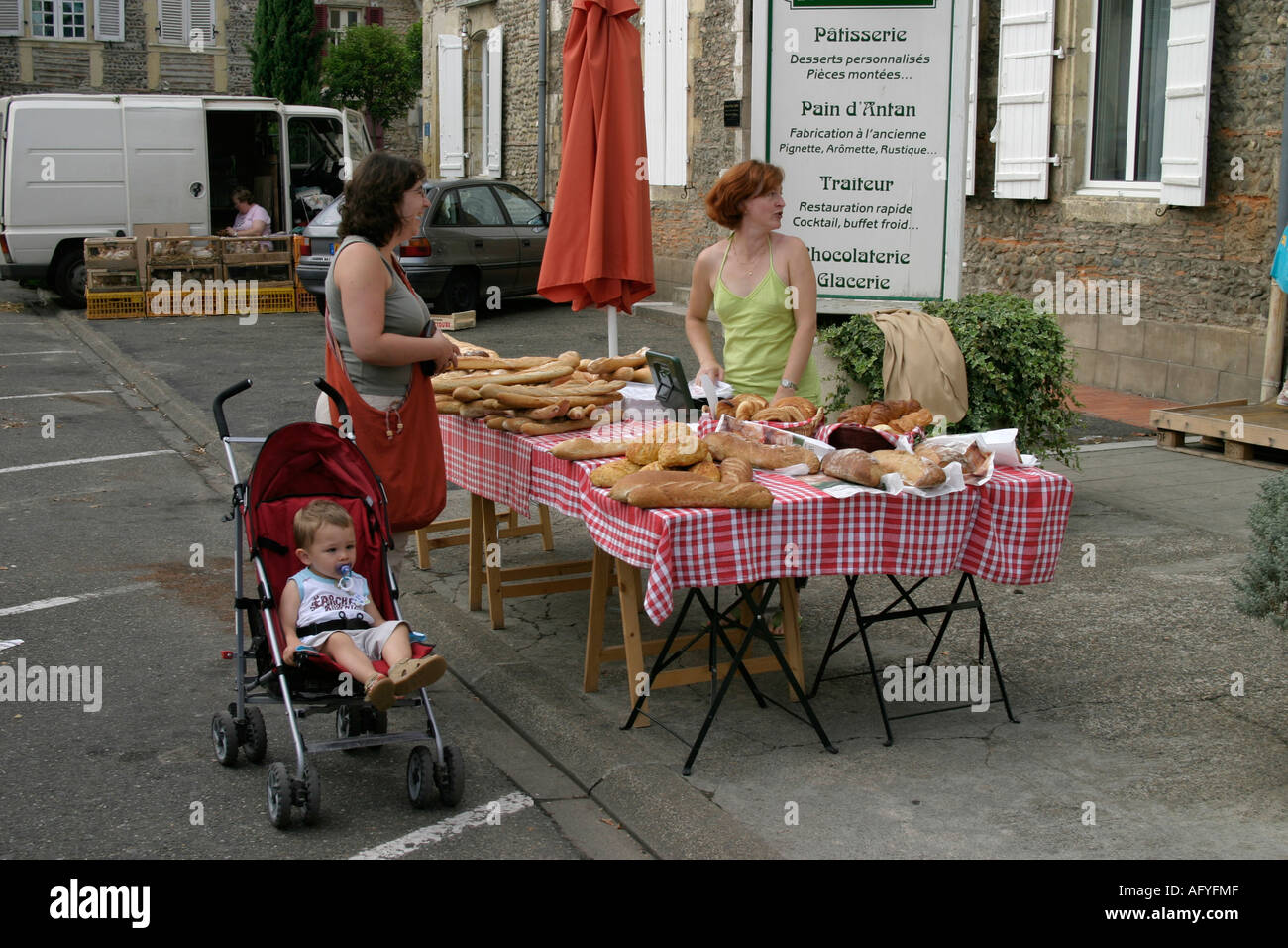 Stock photograph of bakery stall France Stock Photo - Alamy