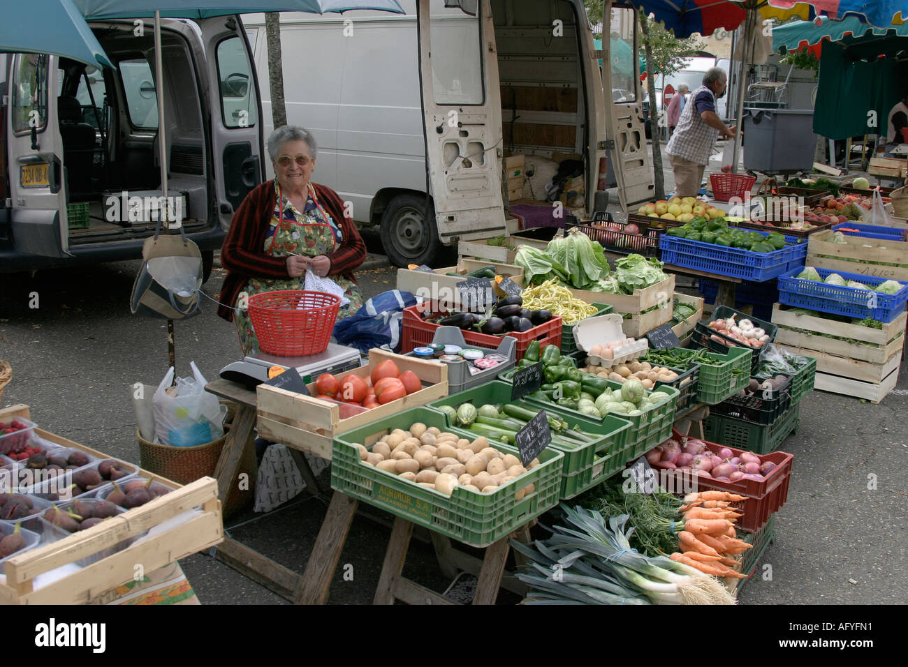 Stock photograph of a Market Vegetable Stall France Stock Photo - Alamy