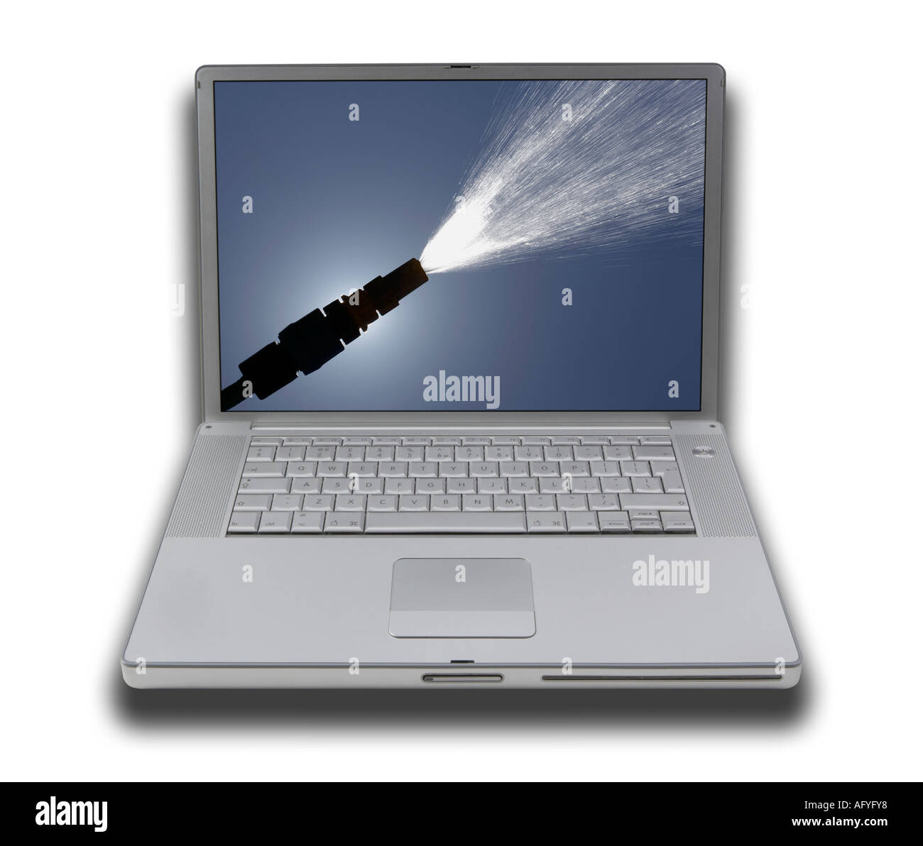 LAP TOP NOTE BOOK PERSONAL COMPUTER WITH SCREEN DISPLAYING PICTURE OF ...