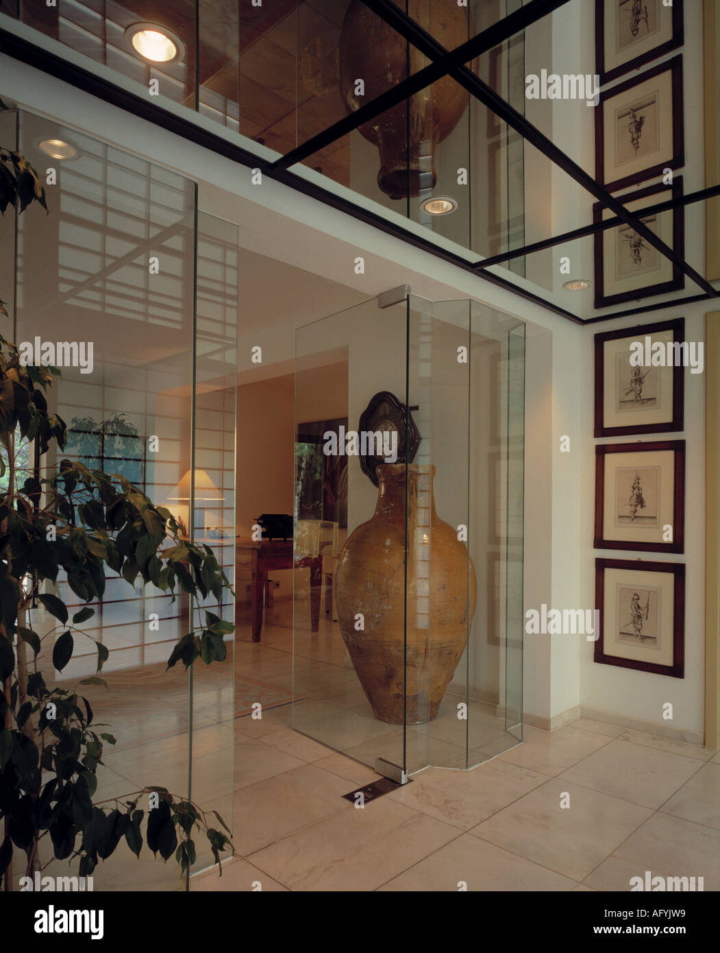 Mirrored Reception area Stock Photo - Alamy