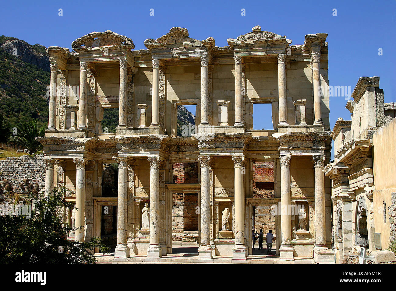 The antique library in Efes city also known as Celsius s library Stock ...