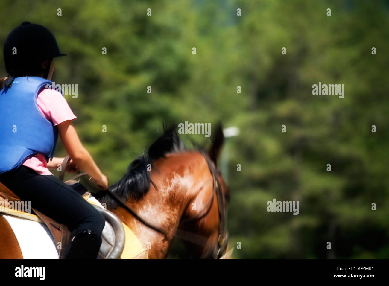 Child riding a horse Stock Photo - Alamy